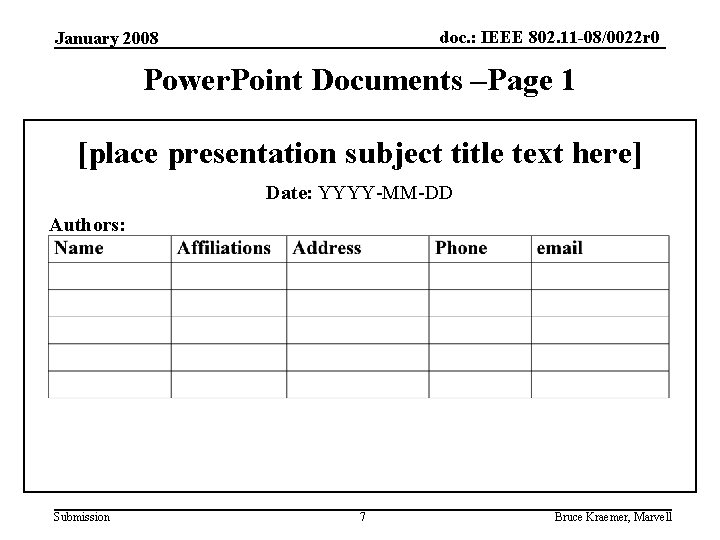 doc IEEE 802 11 080022 r 0 January
