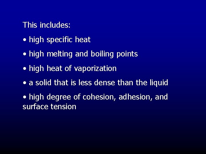 BIOCHEMISTRY WATER THE AMAZING MOLECULE H 2 O