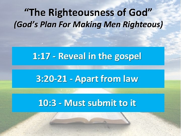 The theme of the book of Romans Salvation