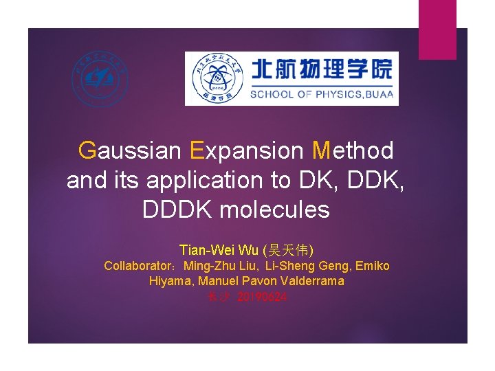 Gaussian Expansion Method and its application to DK