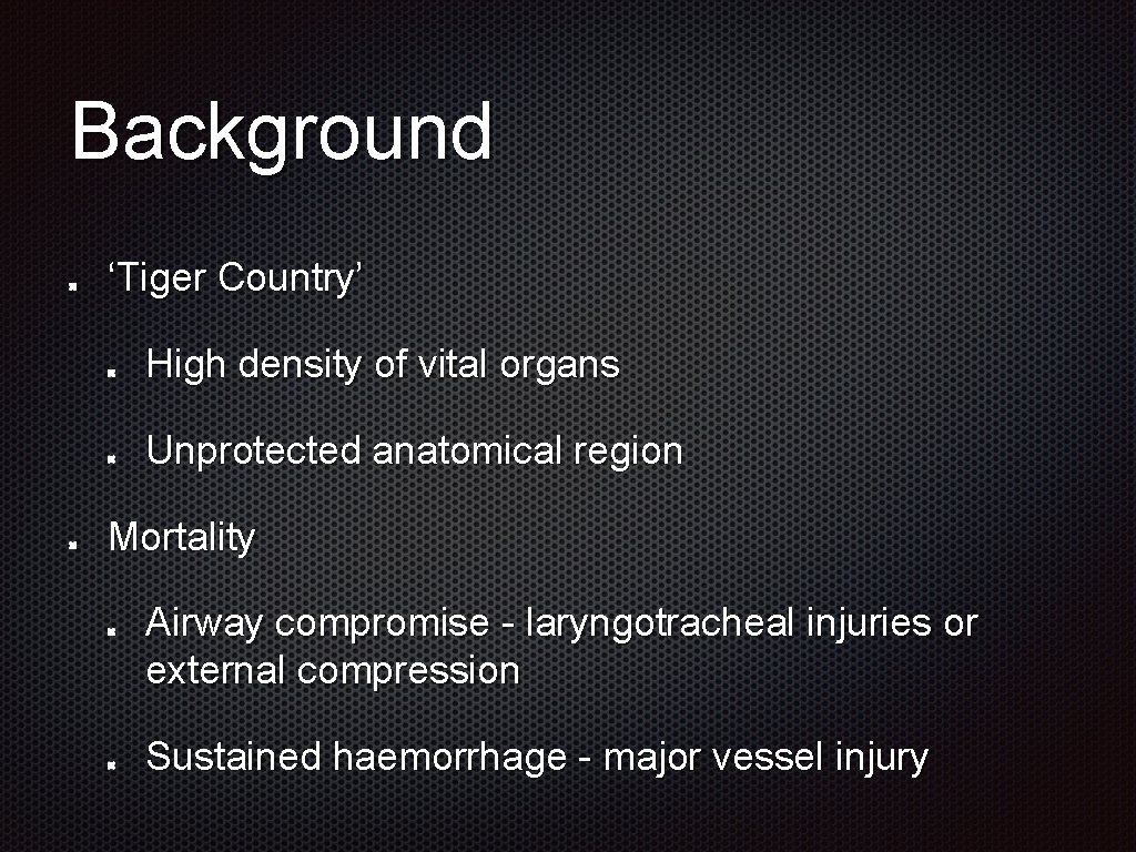 Penetrating Neck Injuries Registrar Teaching Nick Bull Structure