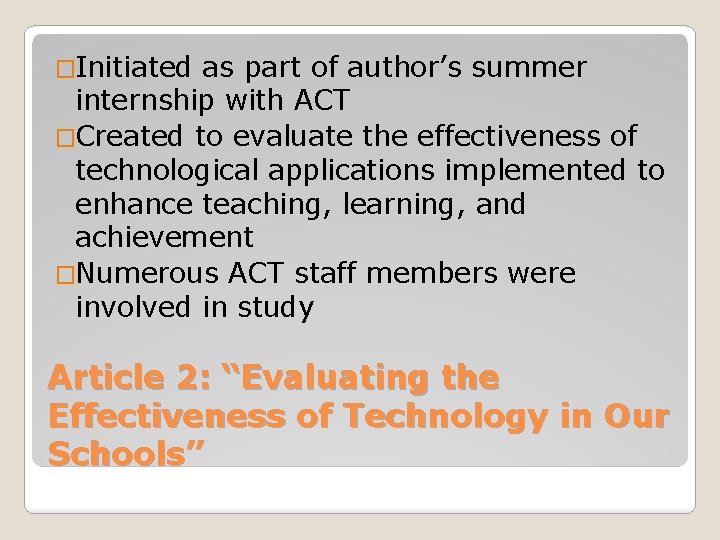 Impacts of Technology How can technology impact student