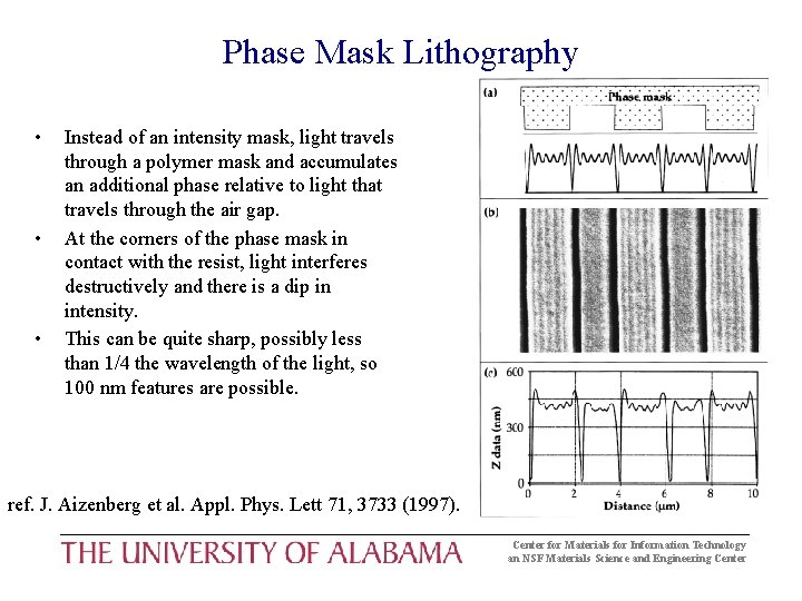 Advanced Optical Lithography Lecture 14 G J Mankey