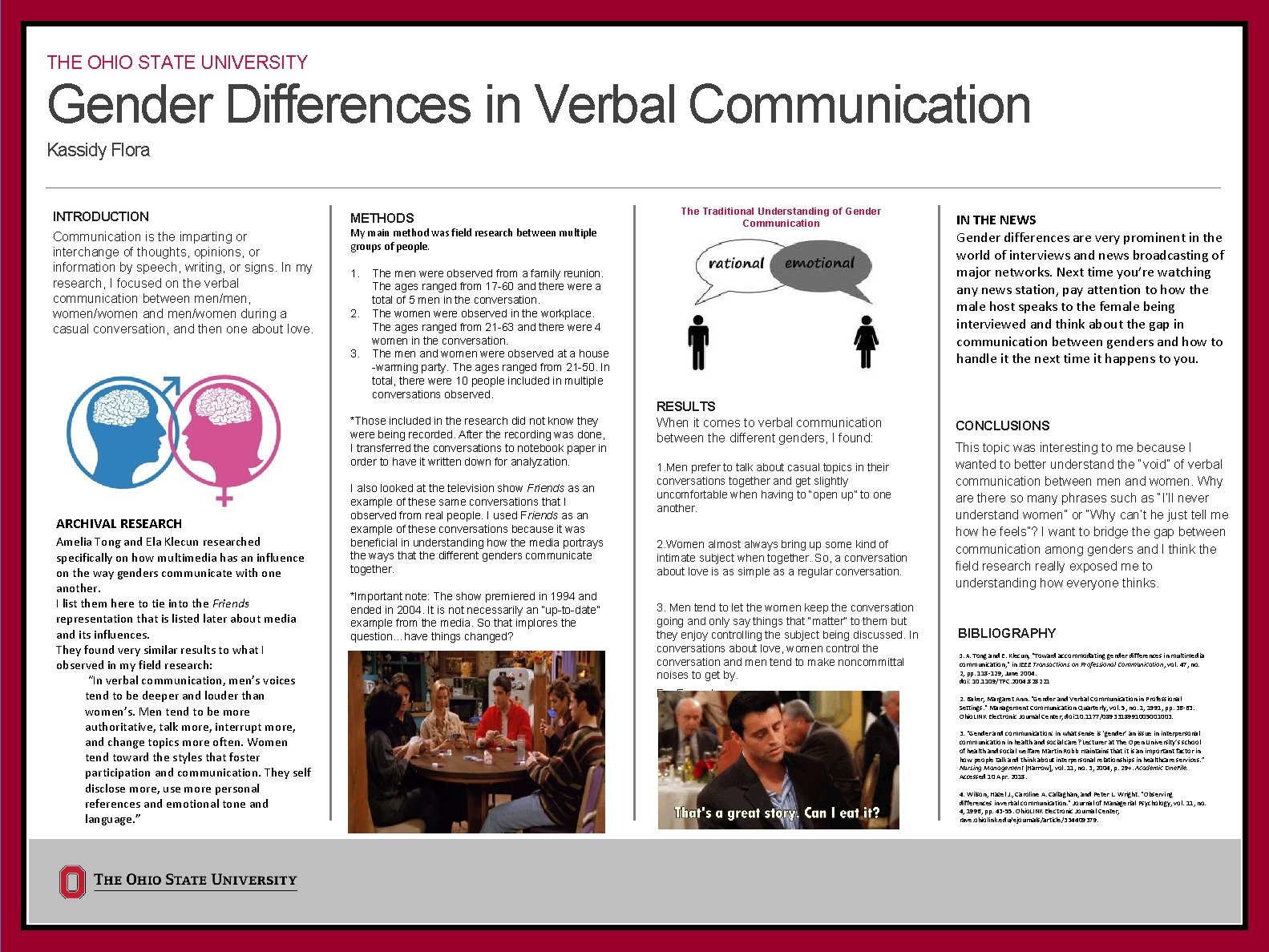 THE OHIO STATE UNIVERSITY Gender Differences in Verbal