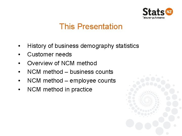 New Zealand Business Demography Statistics Noise for Counts