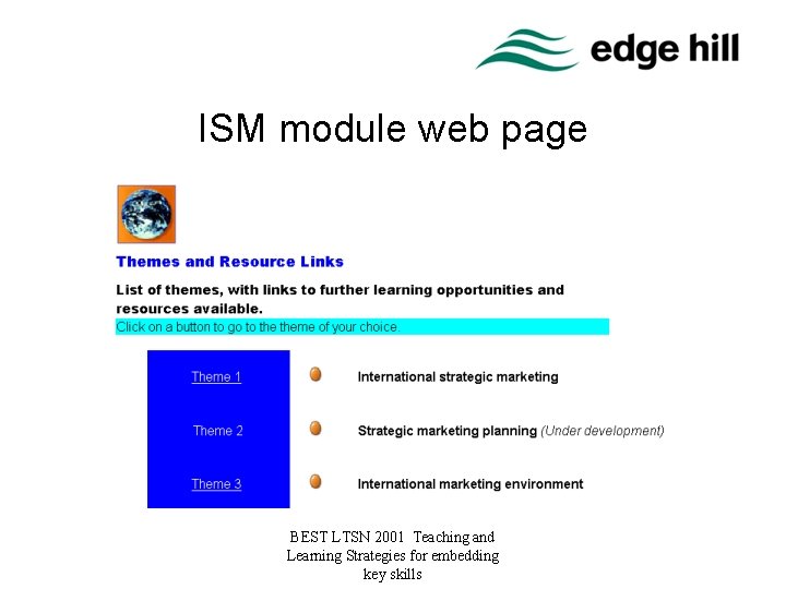 Teaching and Learning strategies for embedding key skills