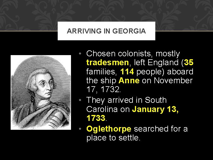 FOUNDING OF GEORGIA ESSENTIAL QUESTION How and why