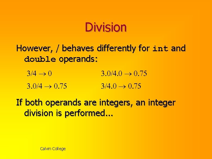 Operations Making Things Happen Calvin College Our Scuba
