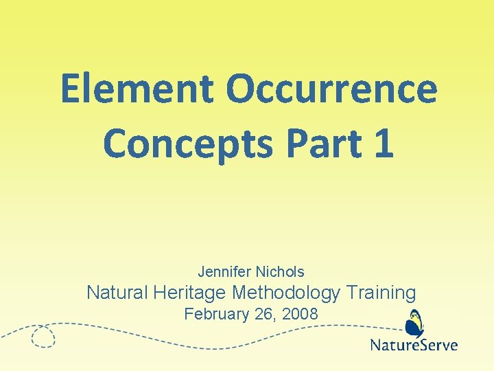 Element Occurrence Concepts Part 1 Jennifer Nichols Natural