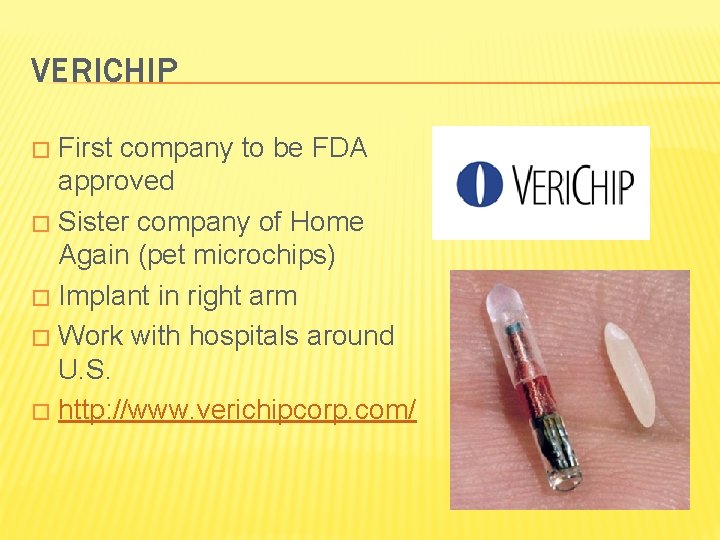 HUMAN TRACKING IMPLANTS By Kathleen Fitzgerald RADIOFREQUENCY ...