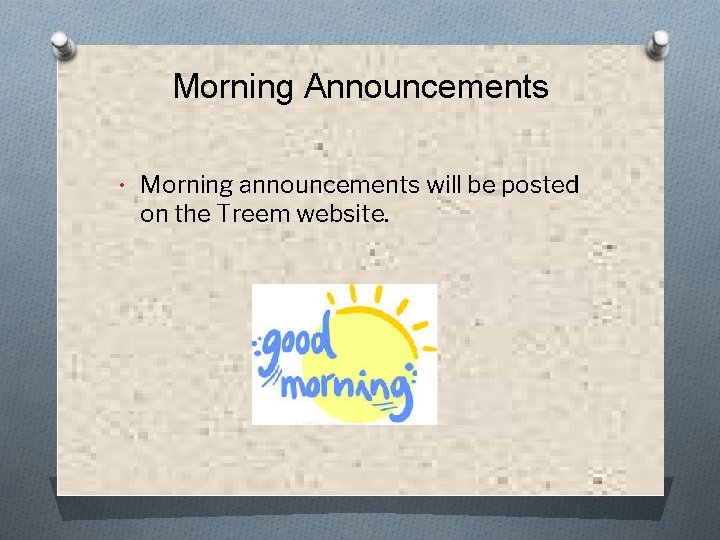 Harriet Treem Elementary Welcome to 5 th Grade