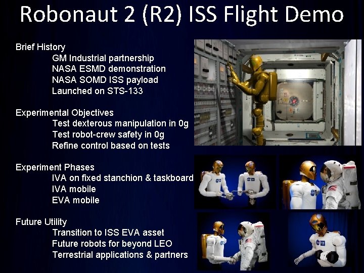 Development and Deployment of Robonaut 2 to the