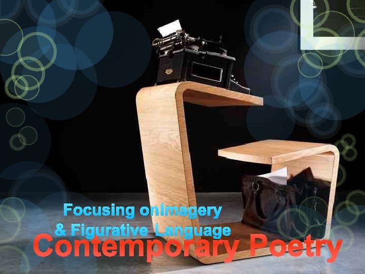 FOCUSING ON IMAGERY FIGURATIVE LANGUAGE Contemporary Poetry Lesson
