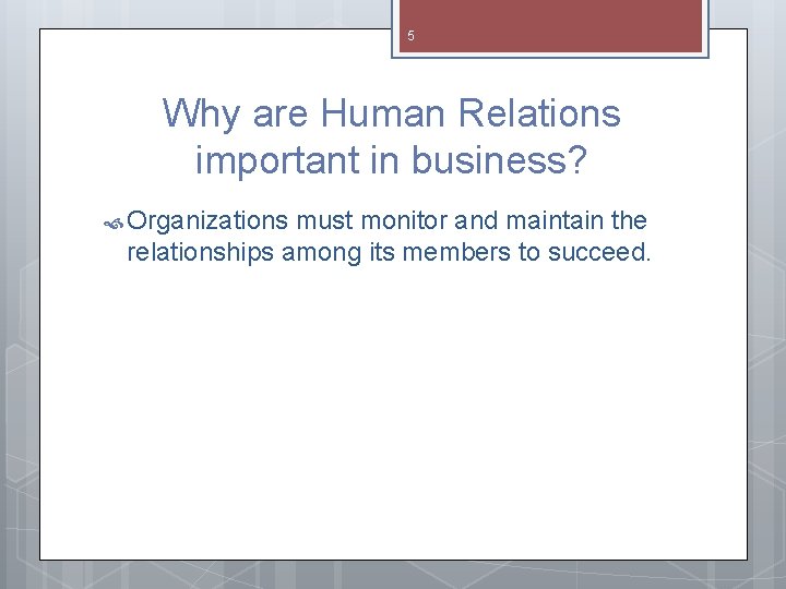 Human Relations Chapter 1 1 2 Learning Objectives