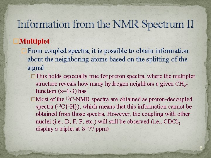 Introduction to NMR Spectroscopy Part I 1 Introduction