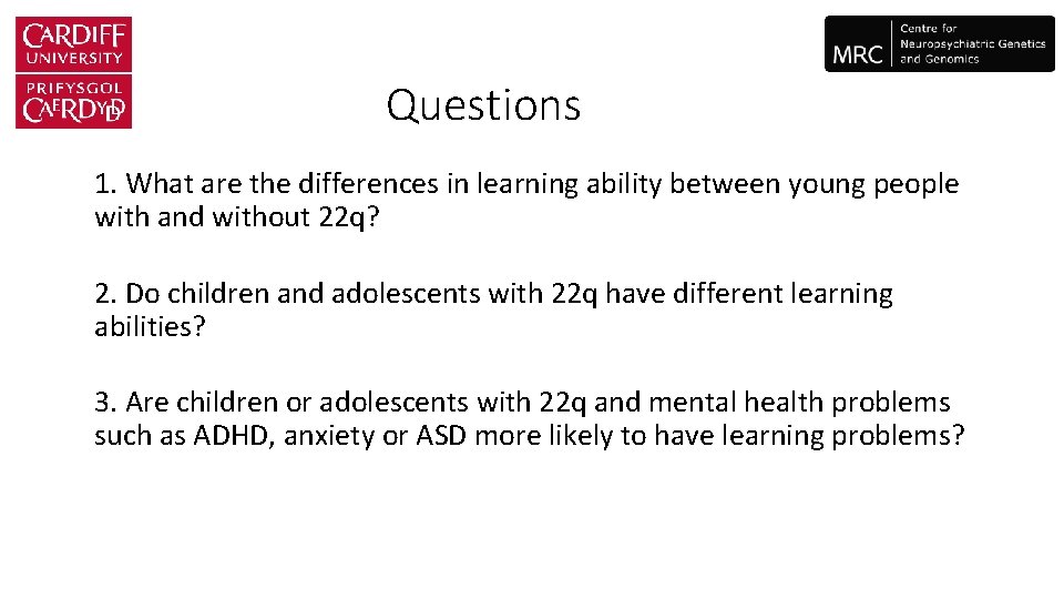Learning ability and mental health across development in