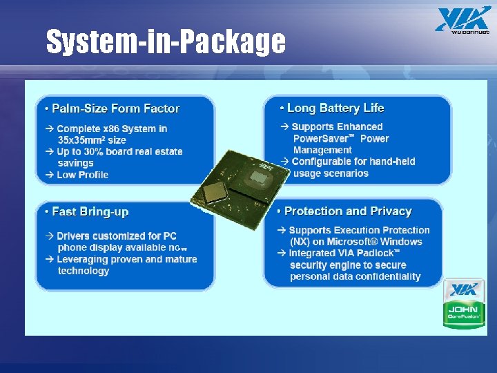 Small is Beautiful VIA ThreeStep Plan SysteminPackage UMPC