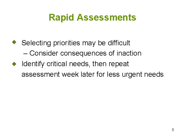 Assessing Health Needs Gilbert Burnham MD Ph D
