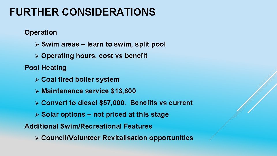 REEFTON PUBLIC SWIMMING POOL 2020 Proposed Upgrade BACKGROUND