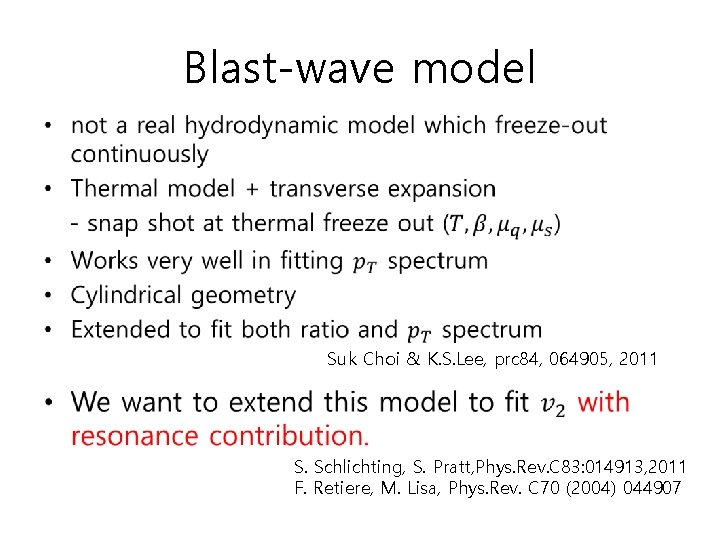 Blastwave Model Calculation of v 2 including Resonance