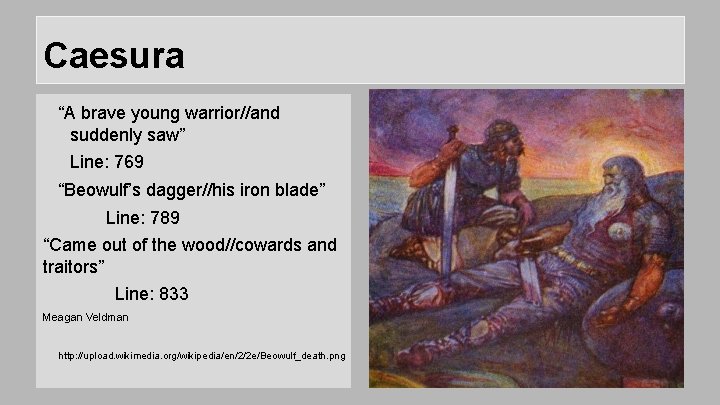 The Death of Beowulf Lines 736 870 Jessie