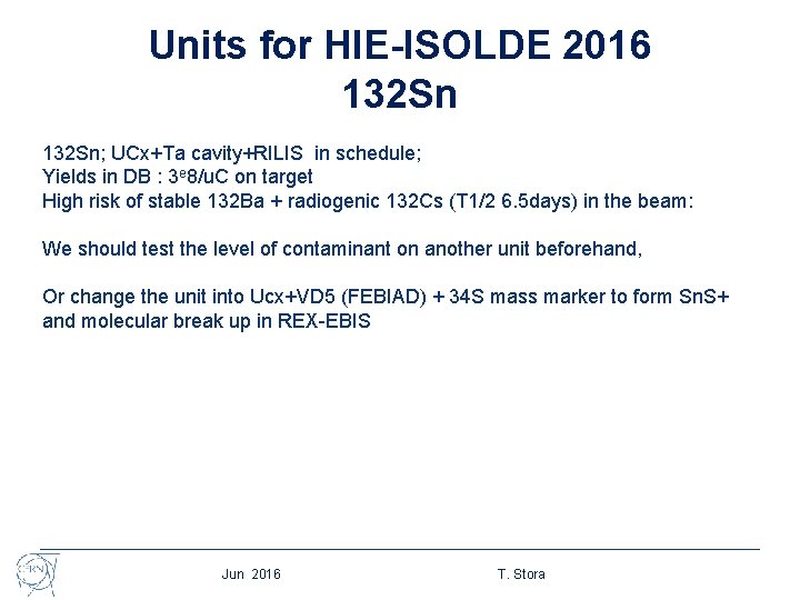 RIB intensity and purity Cross section Units for