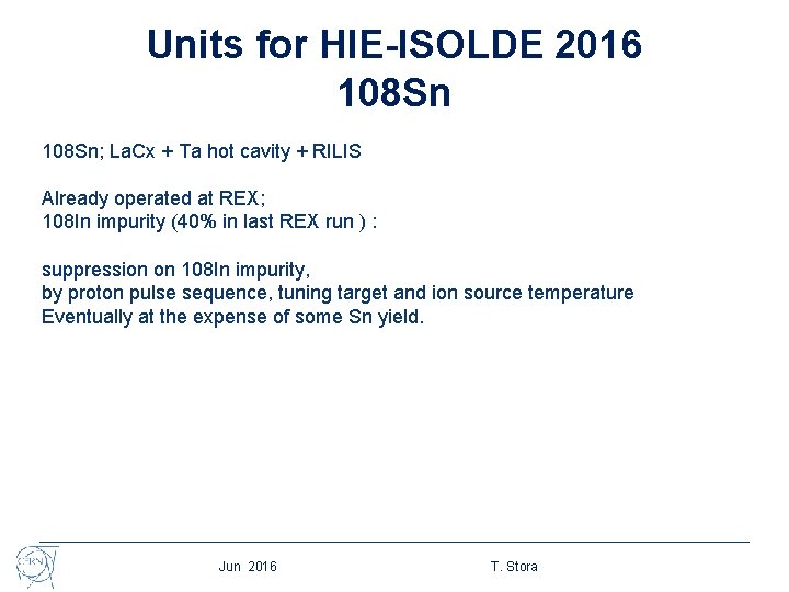RIB intensity and purity Cross section Units for