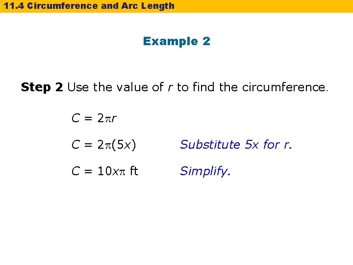 11 4 Circumference and Arc Length Warm Up