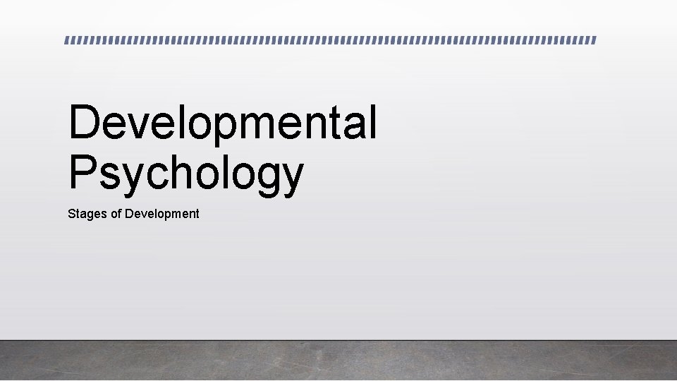 Developmental Psychology Stages of Development Prenatal Stage Studies