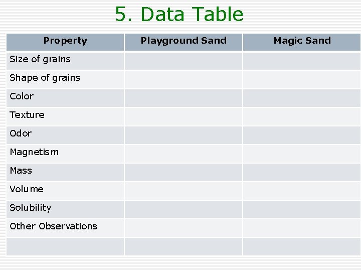 Physical Properties of Two Sands Lab Read and