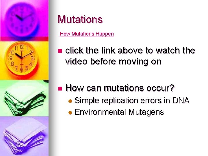 Mutations and Genetic Modifications TEKS BIO 6 C
