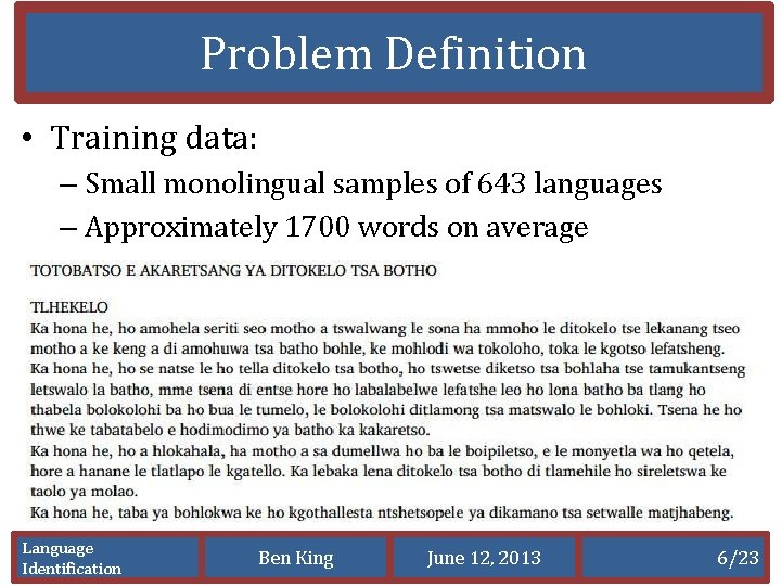 Labeling the Languages of Words in MixedLanguage Documents