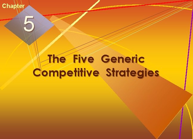Chapter 5 The Five Generic Competitive Strategies 5