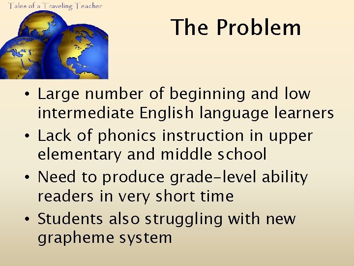 Beginning Vocabulary Literacy Instruction in the ESL Classroom