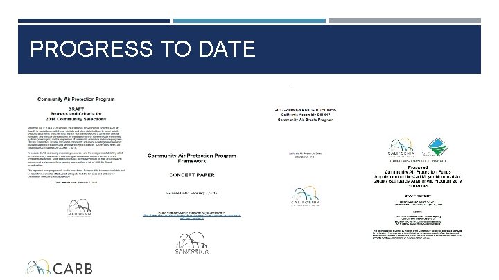 AB 617 COMMUNITY AIR PROTECTION PROGRAM UPDATE MARCH