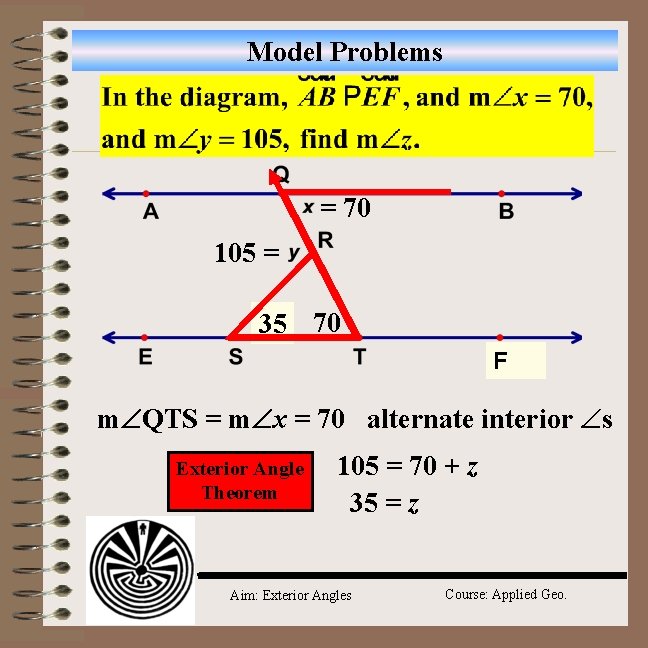 Aim Whats outside the triangle Do Now Find