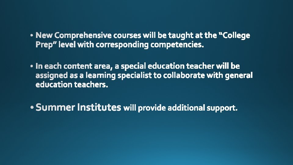 Believe go forward and inspire New Comprehensive Course