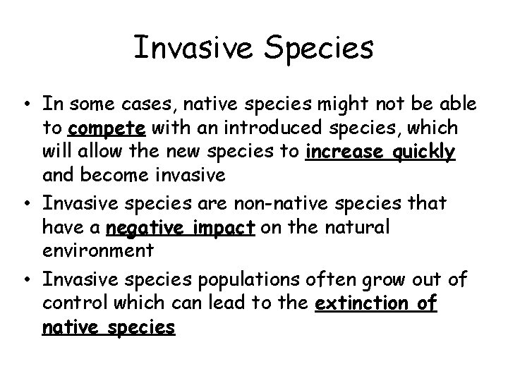 Lesson 9 Invasive or Exotic Species NonNative Species