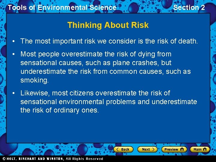 Tools of Environmental Science Ecolog Section 2 Tools