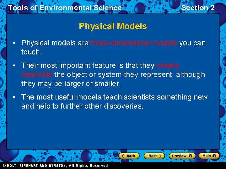 Tools of Environmental Science Ecolog Section 2 Tools