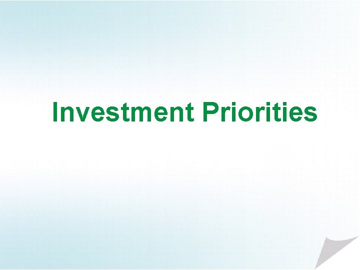 Preferred Destination for Investment Overview of Business Environment