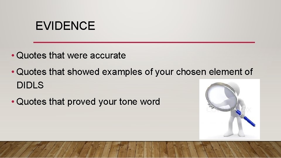 TONE PAPER TRENDS 2018 RUBRIC Organization Evidence and