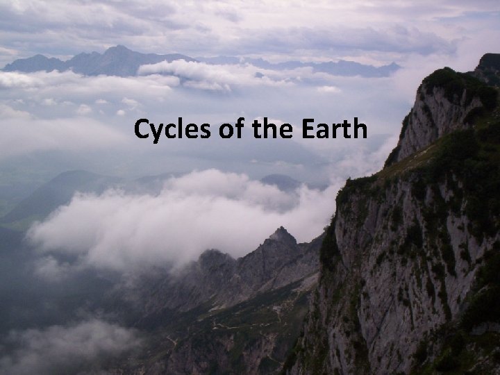 Cycles of the Earth Hydrological Cycle and Weather