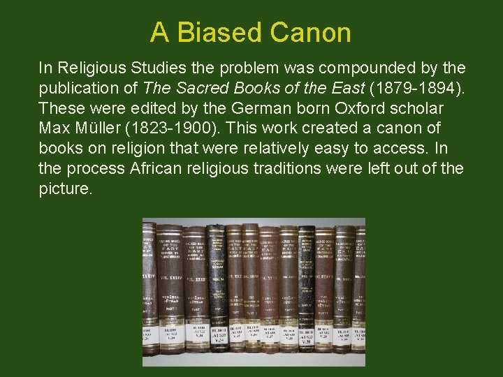 Understanding World Religions Chapter 2 A Biased Canon