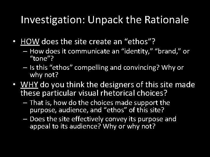 Visual Rhetoric Basics and Questions to Consider Visual