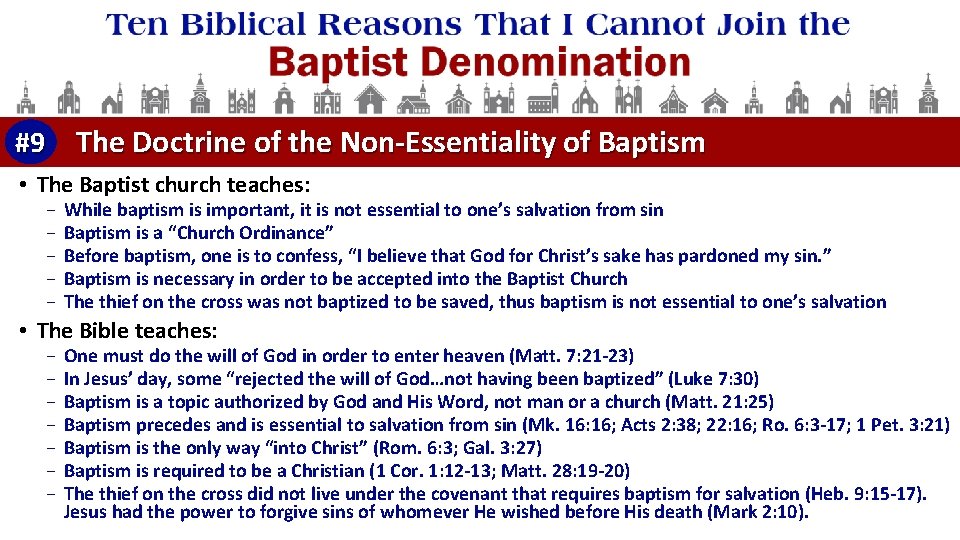 1 The Origin of the Church The Baptist