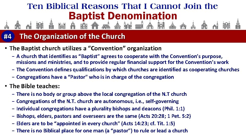 1 The Origin of the Church The Baptist