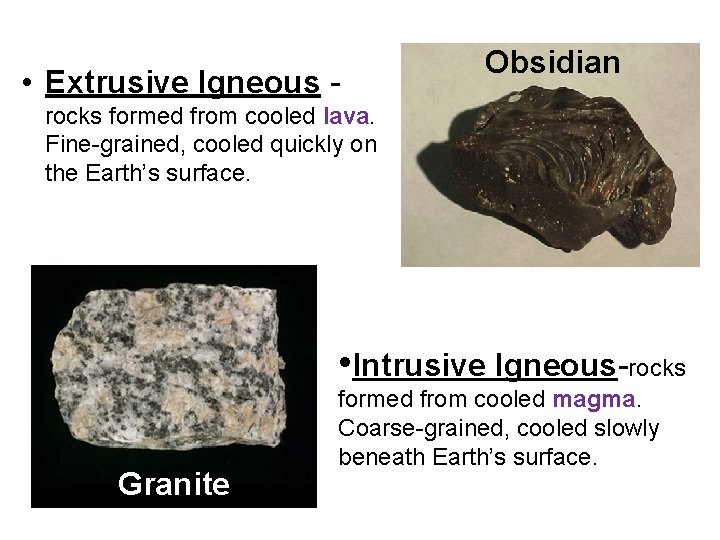 Warmup What are the grain sizes and textures