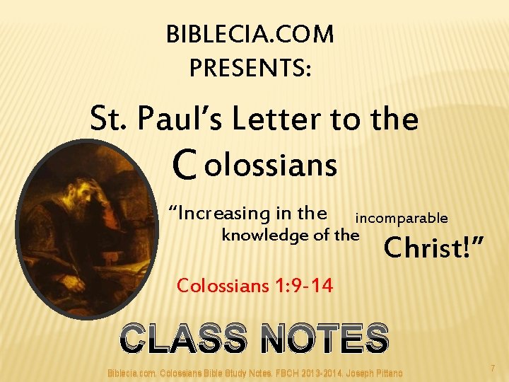 BIBLECIA COM PRESENTS St Pauls Letter to the