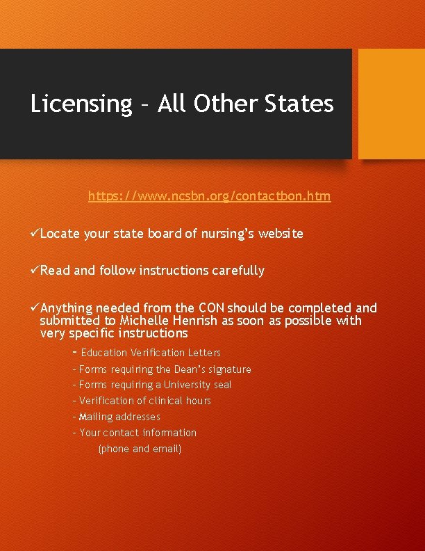 NCLEX and Licensing Candidate Process The Nine Steps
